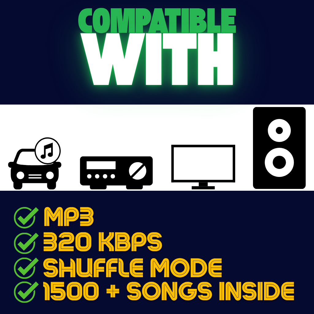 USB with downloaded 1500 Songs – 70s 80s 90s International Hits & OPM ...