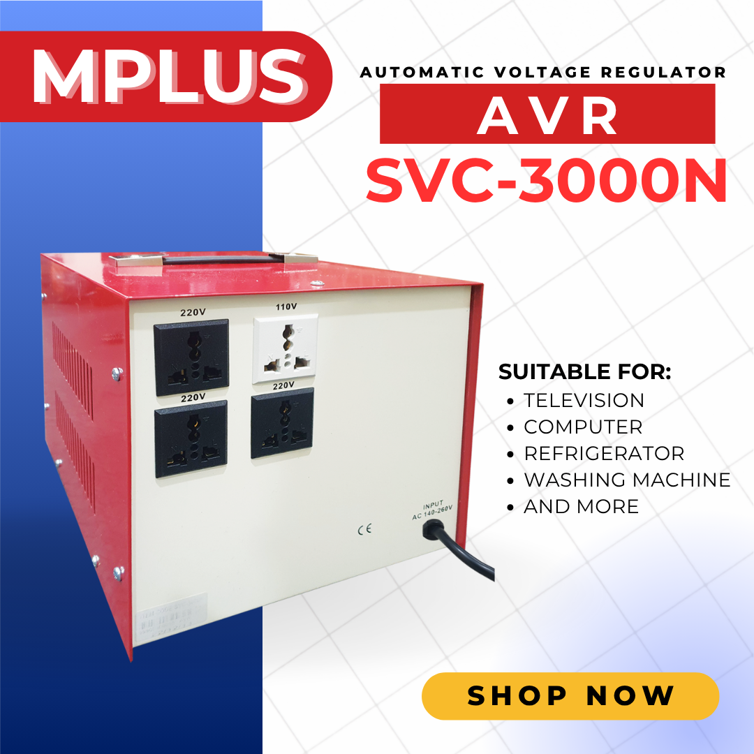 MPLUS SVC-3000N AUTOMATIC VOLTAGE REGULATOR (AVR) | Shopee Philippines