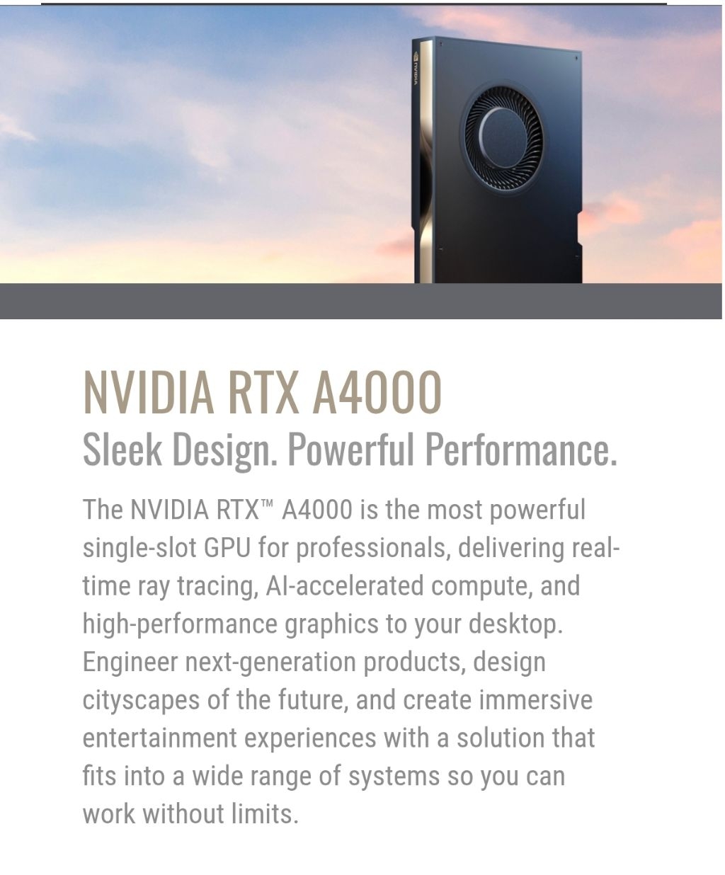 NVIDIA QUADRO RTXA4000; A2000; RTX4000; P4000; M4000; M5000; P1000 ...