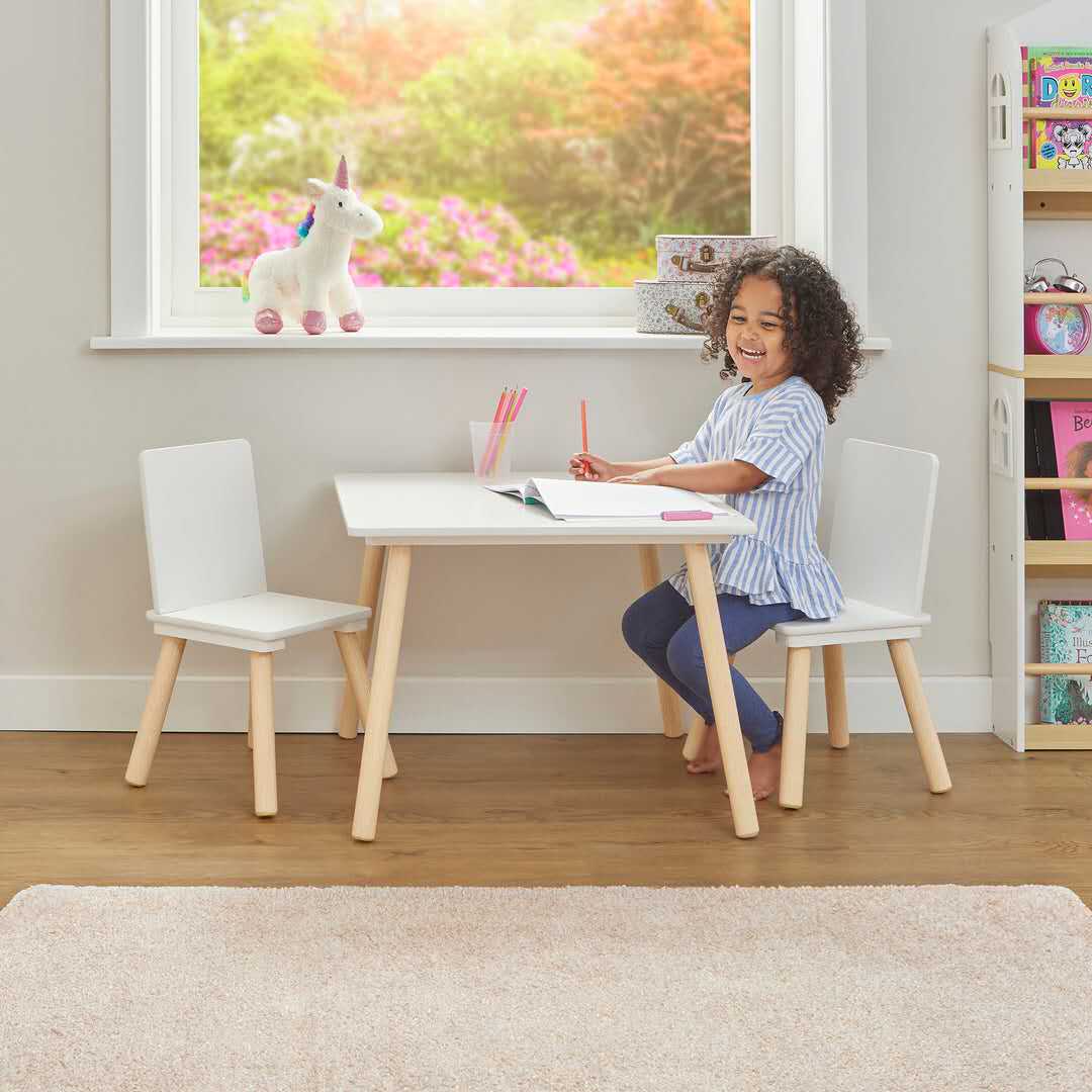 Happy Kiddos TF-6163 Kids Study Table and Chairs Set Montessori Design ...