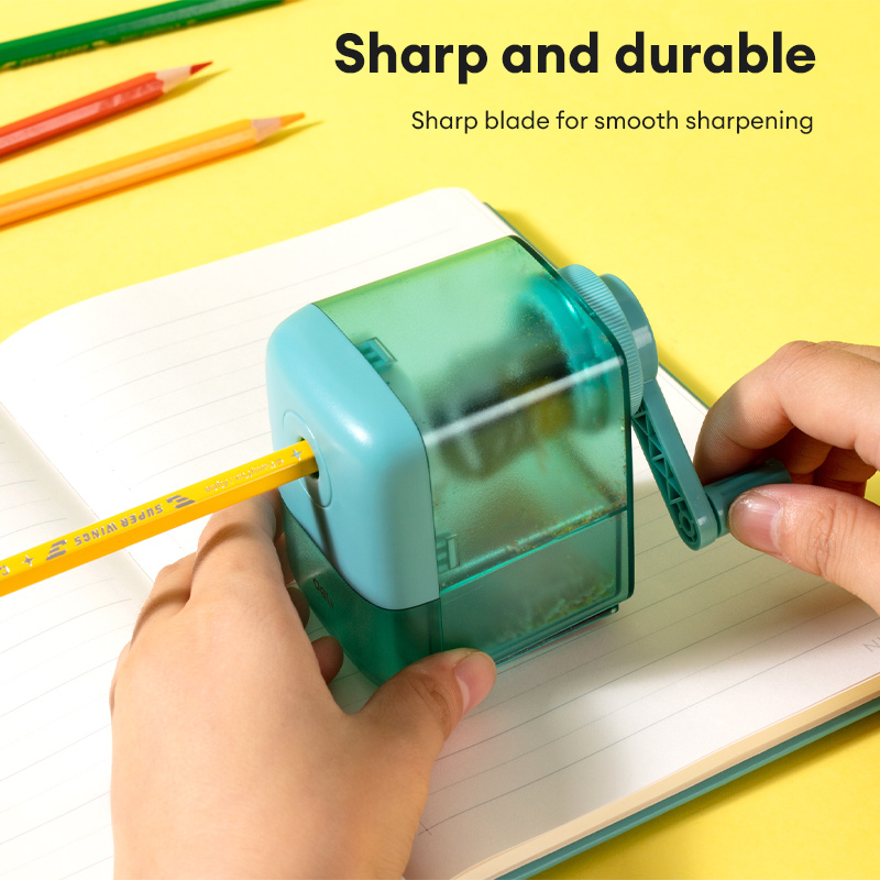 Deli Pencil Sharpener Hand Cranked Pencil Sharpener Office School Supplies φ6.9-8mm EH2 1Pc ...