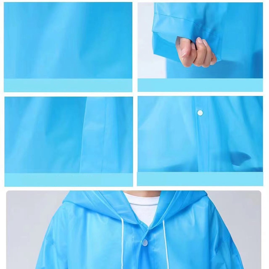 Rain Coat EVA Rain Ponchos for Adults Reusable Survival Emergency Heavy ...
