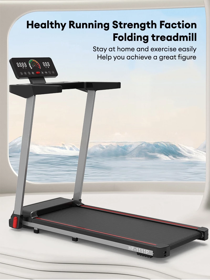 Electric Treadmill Touch screen controls Music Heart Rate Detection APP ...