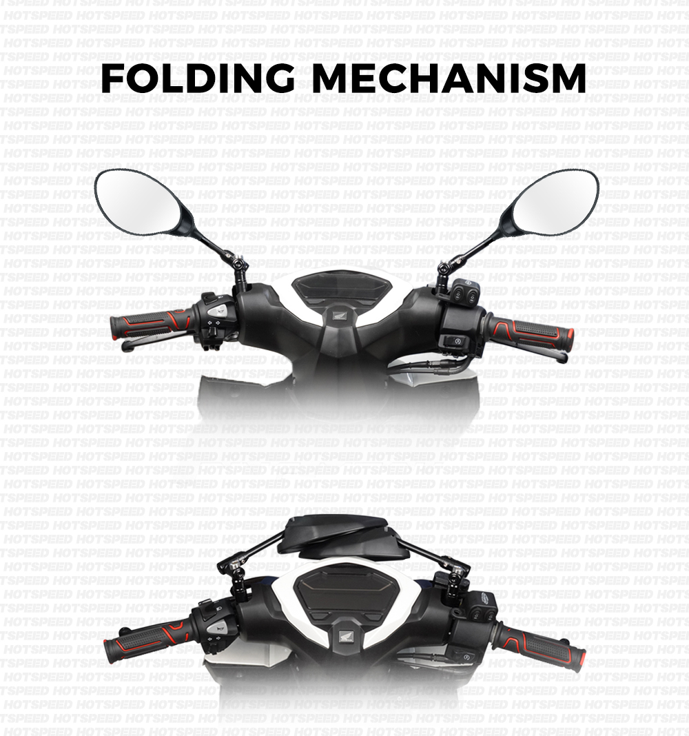 HOTSPEED CNC Side Mirror Folding Mechanism For Honda Click Universal ...