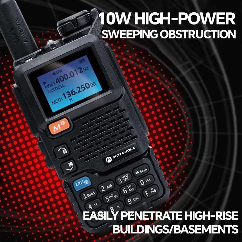 MOTOROLA X6 Walkie talkie FM radio AM Aviation frequency 10W high power ...