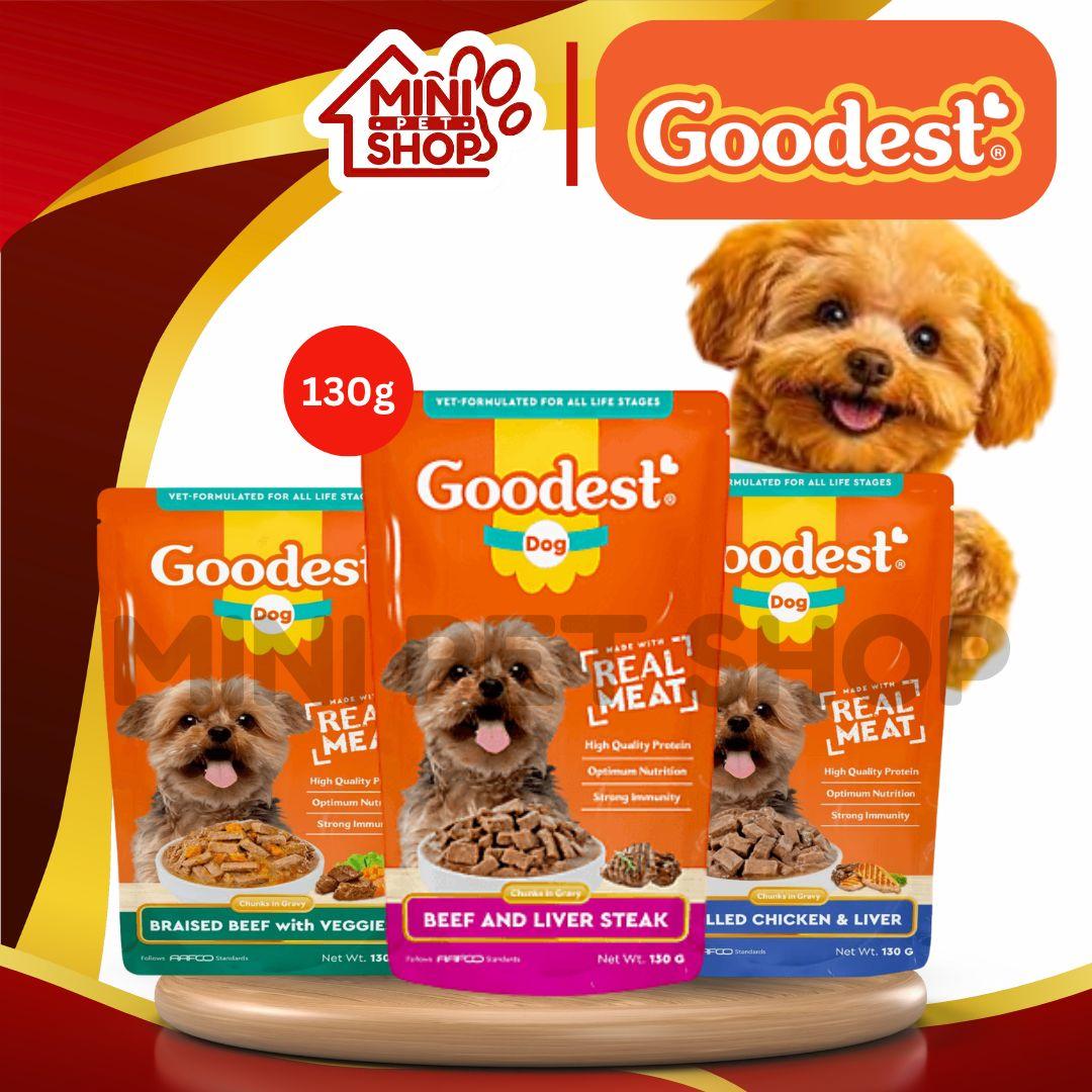 130g Goodest Dog Wet Food Pouch All Stages Adult Puppy Gravy Chunks ...