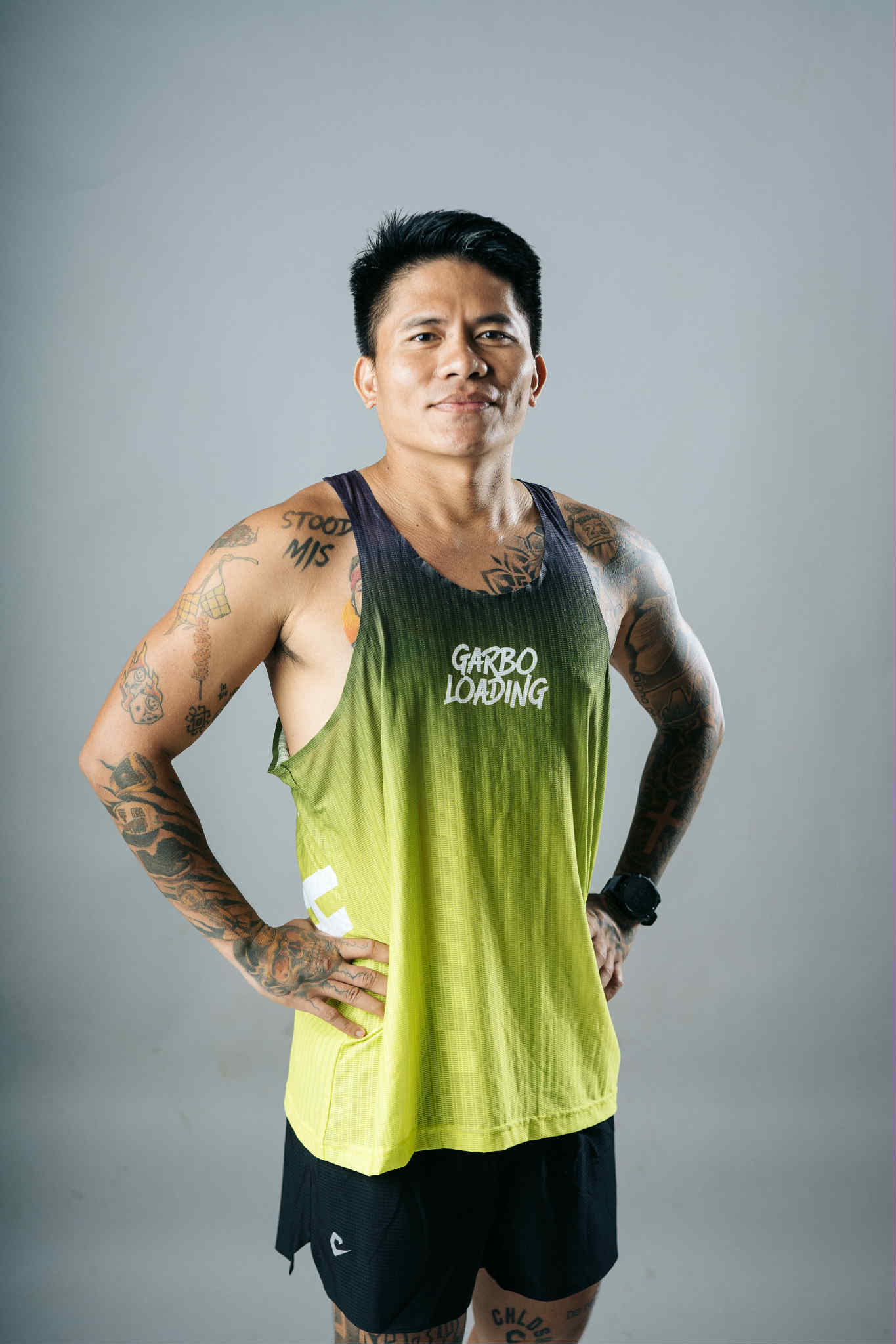GARBO LOADING CHILDISH GREEN SINGLET AL MORALDE. X ANDOT SPORTS | Shopee Philippines