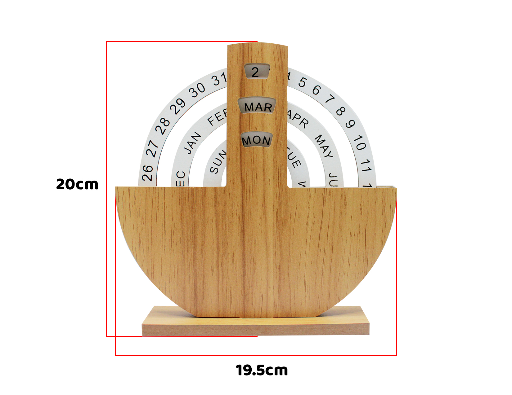 Bamboo Creative Manual Rotating Perpetual Desktop Calendar | Shopee ...