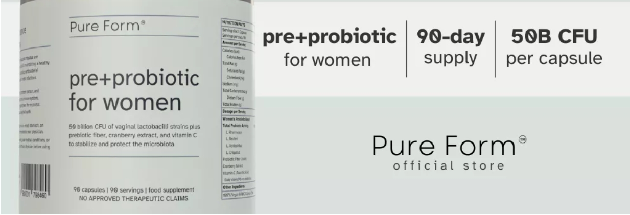 Pure Form Pre Probiotic 50 Billion CFU Vaginal Probiotic Strains ...