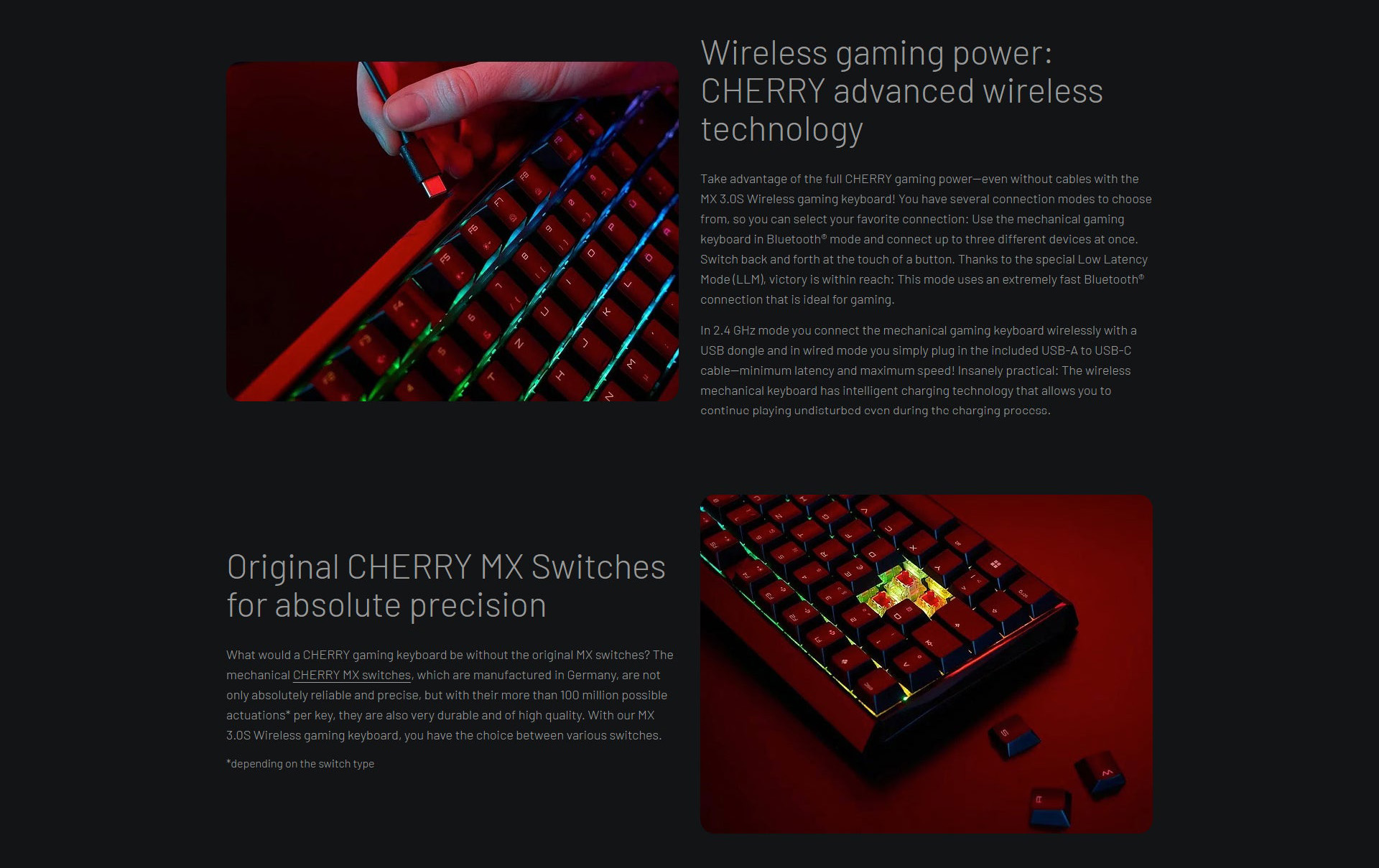 Cherry x Pokemon Charizard MX3.0S Wireless Mechanical Keyboard | Shopee ...