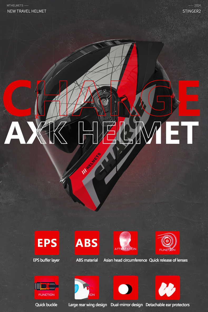 AXK 909 2in1 Motorcycle Modular Open face Helmet Modular helmet Full ...