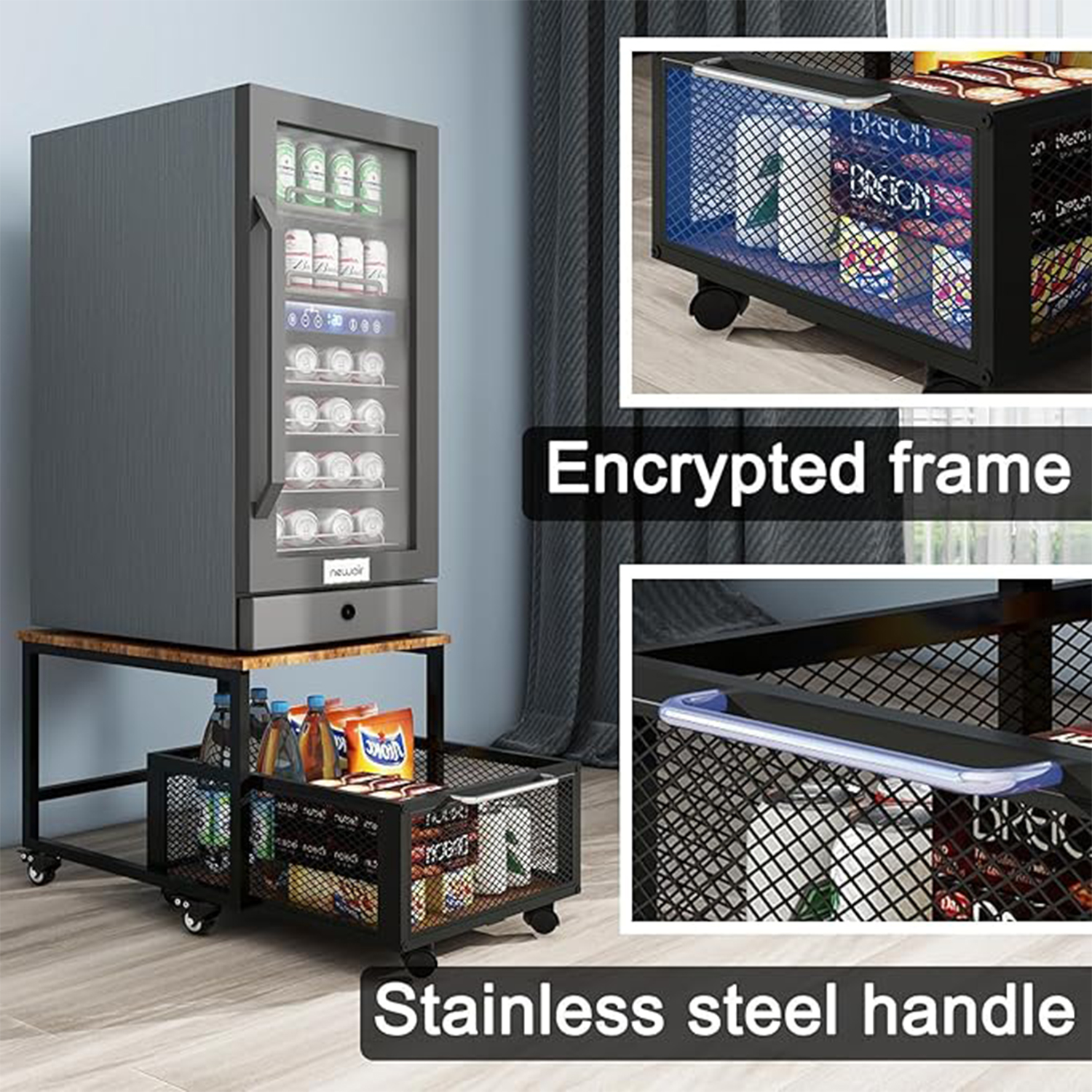 Refrigerator Rack Stand Heavy Duty Mini Fridge Stand Metal Printer ...