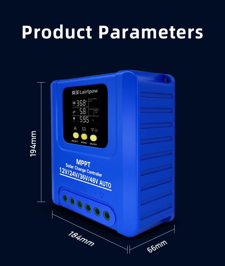 LAIRTPOW 100A MPPT Solar Controller, 12V/24V/36V/48V AUTO, Wide Battery ...