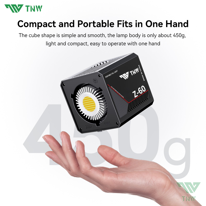 TNW Z60 LED Video Light 60W Handle Photography Light 2800K-6500K ...