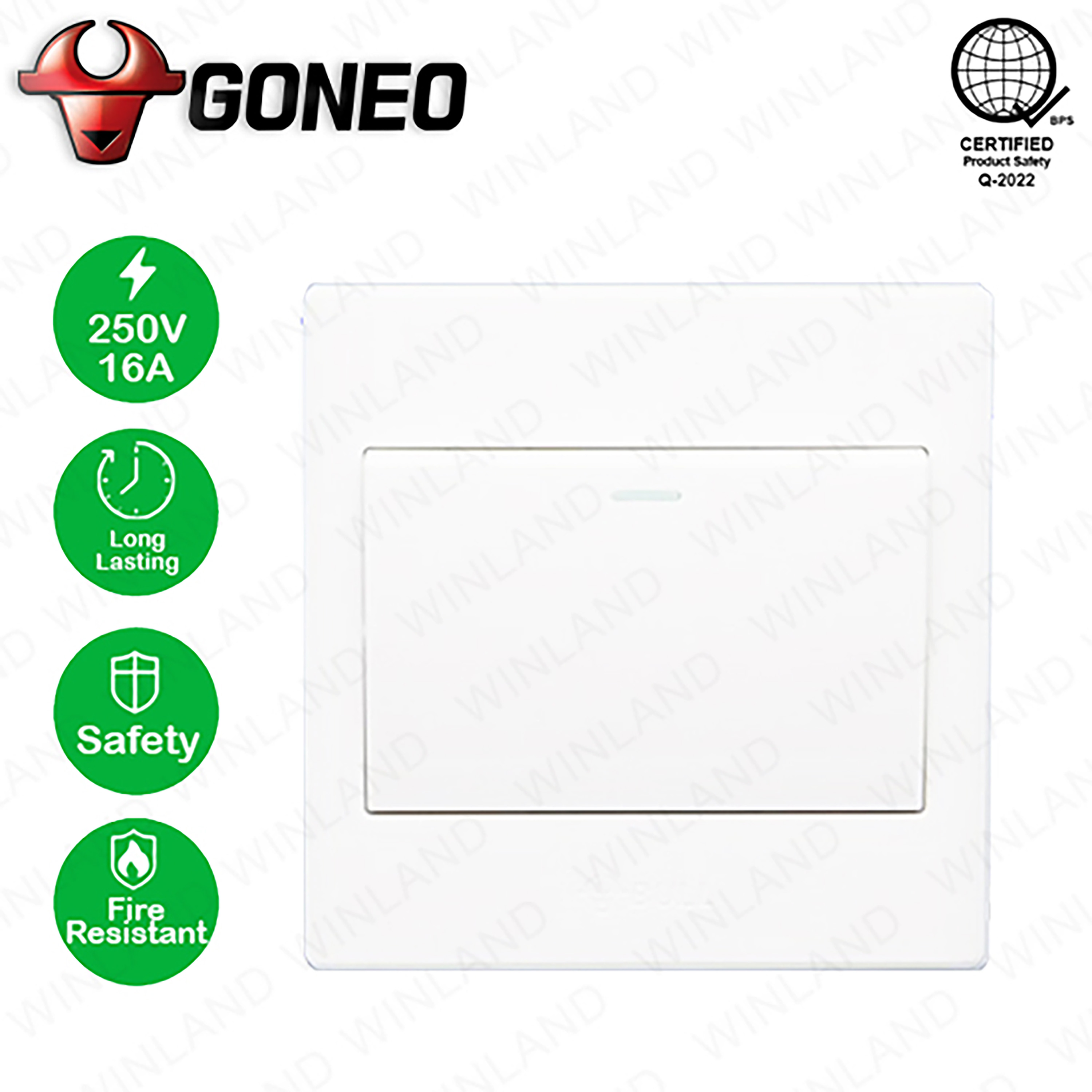 Bull/Goneo by Winland 1 Gang 3 Way Switch Set 16A/250V (G06K112C ...