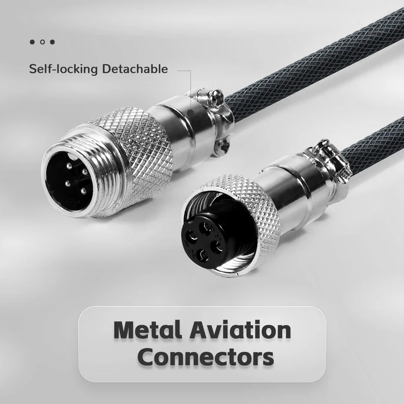 Attack Shark C01 Pro Coiled Cable Double Sleeved Type-C Cable With ...