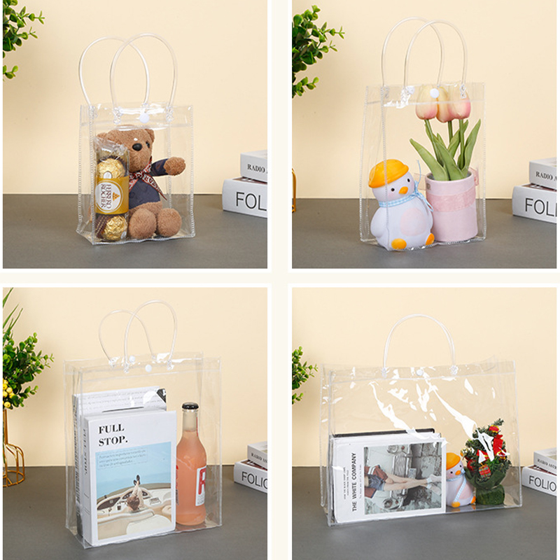 PVC/ Plastic Transparent Bag/ Transparent Tote handbag gift Clear bag ...
