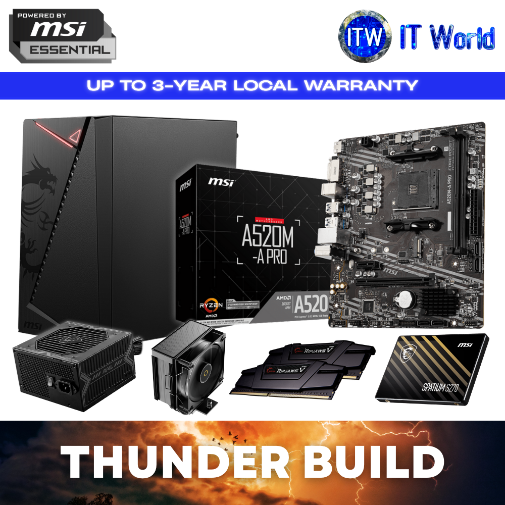 [PC Build] MSI Thunder Build | Ryzen 5 5600G / 32GB RAM / 480GB SSD ...