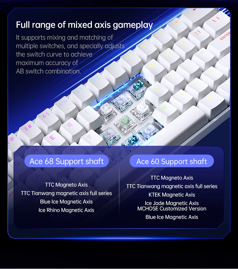 KOORUI | MCHOSE MC-Ace68 Magnetic Switch Wired Gaming Keyboard | Shopee ...