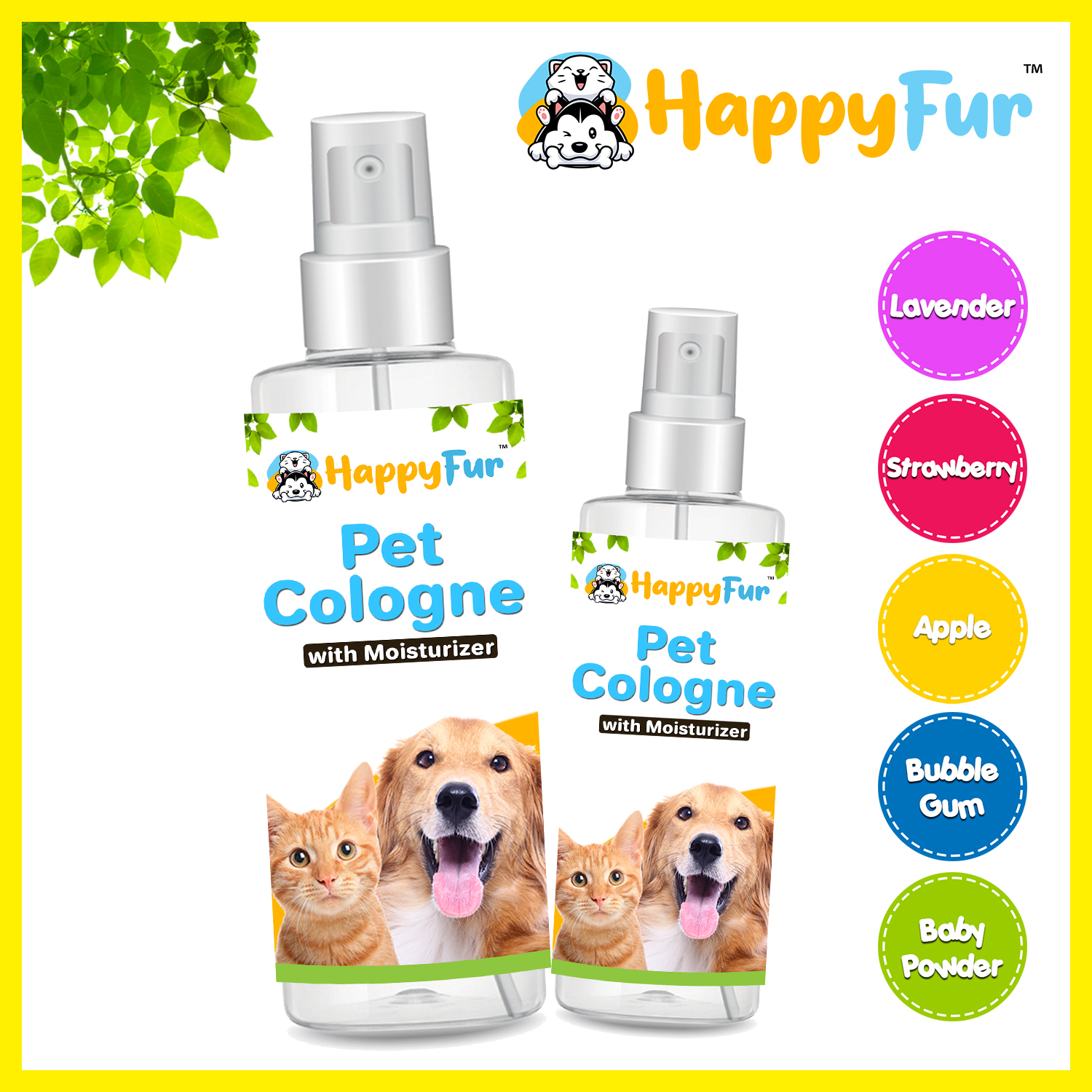 Pet Cologne with Moisturizer - HAPPY FUR - Cat Dog Cologne | Shopee ...