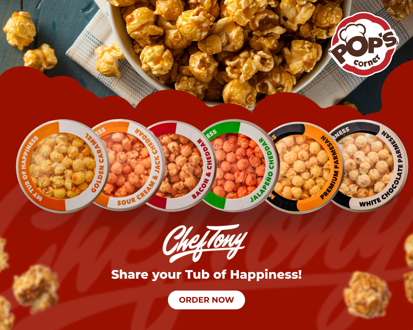 Chef Tony's Popcorn Caramel 169g Small | Shopee Philippines