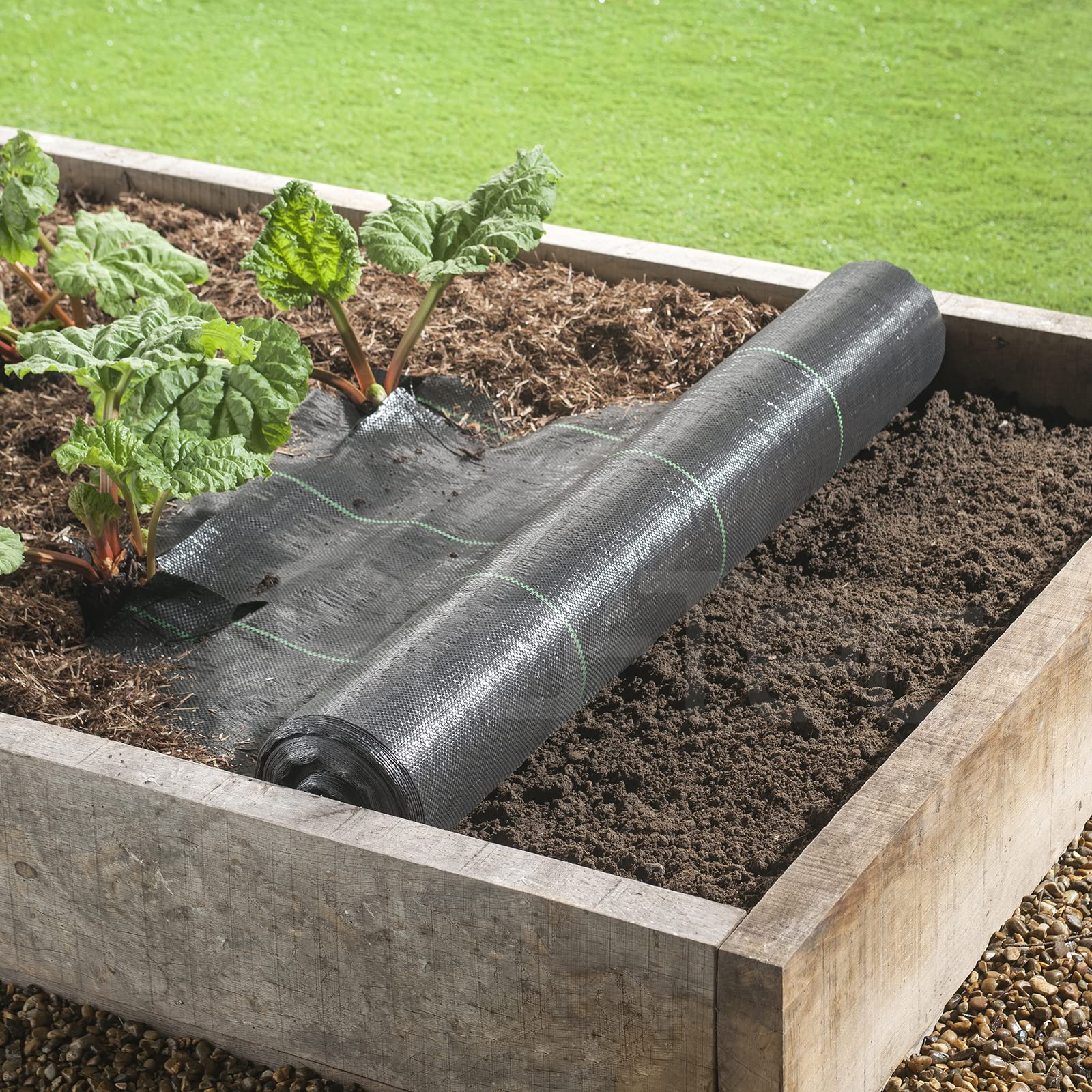 COD 50/100 GrassControl Barrier Fabric Weeding Cloth Black Degradable ...