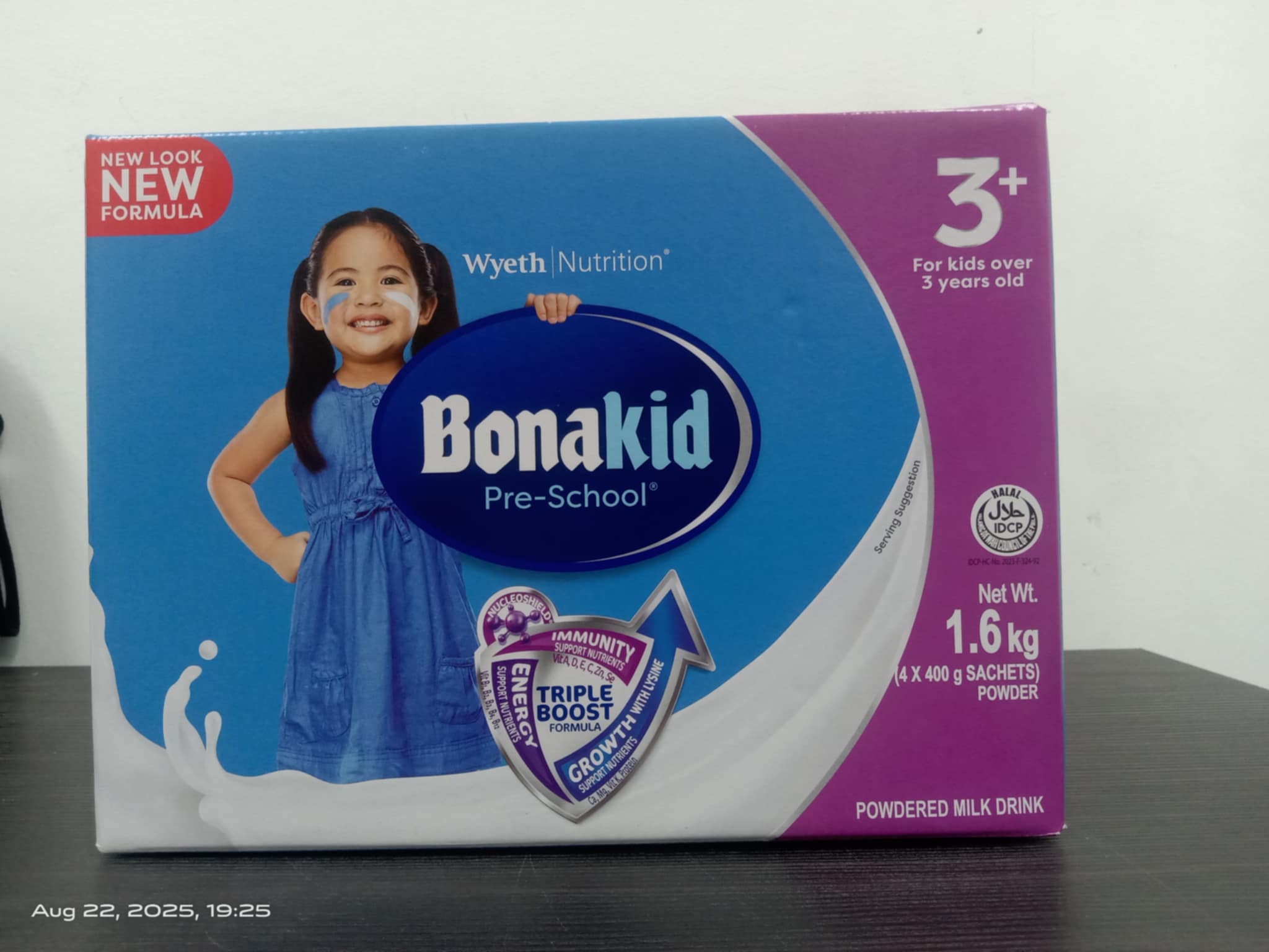 Bonakid Pre-School 3+ Powdered Milk Drink for Children Over 3 Years Old 1.6Kg (4x400g Sachets ...