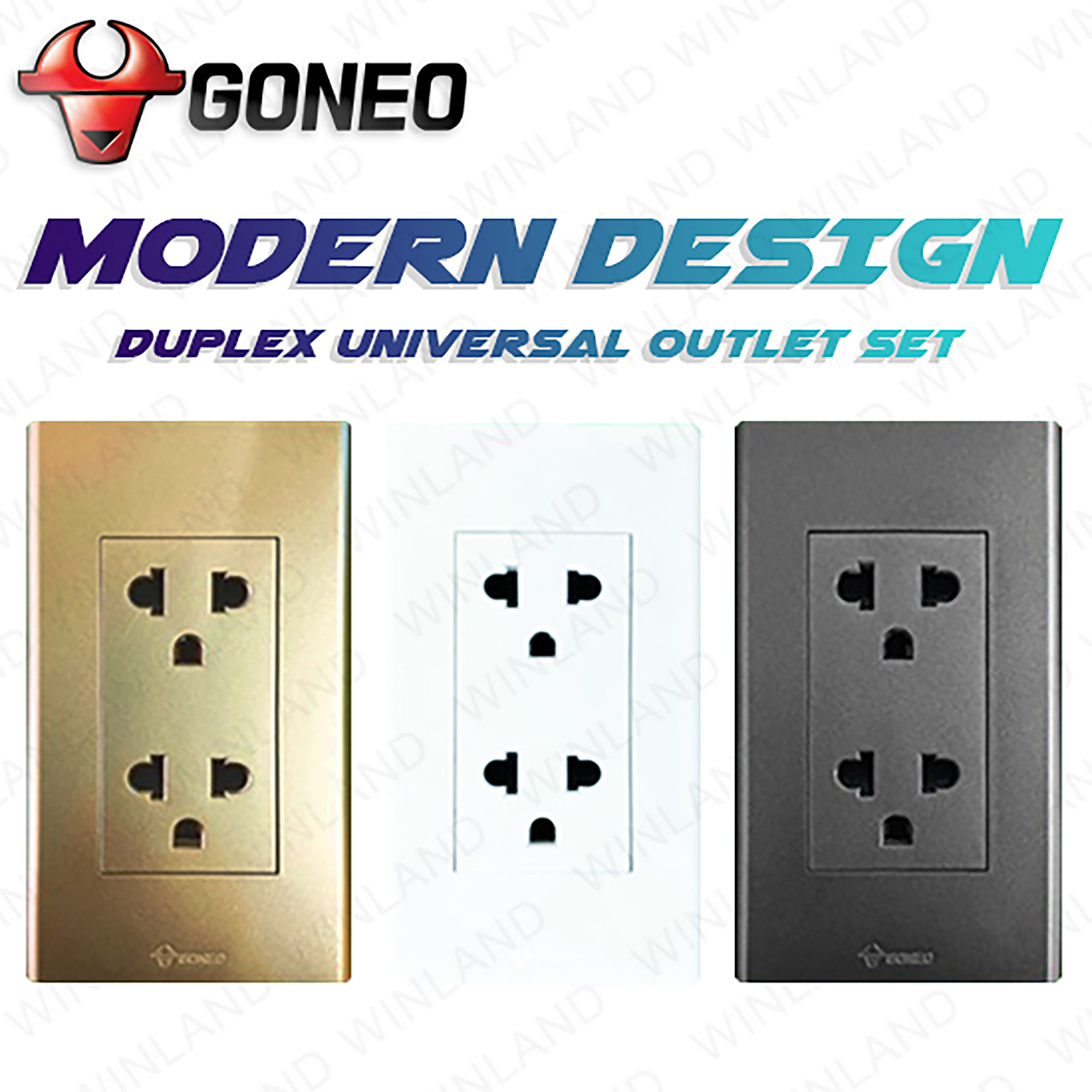 Bull/Goneo by Winland Duplex Universal Outlet Set 16A/250V (G34Z233A ...