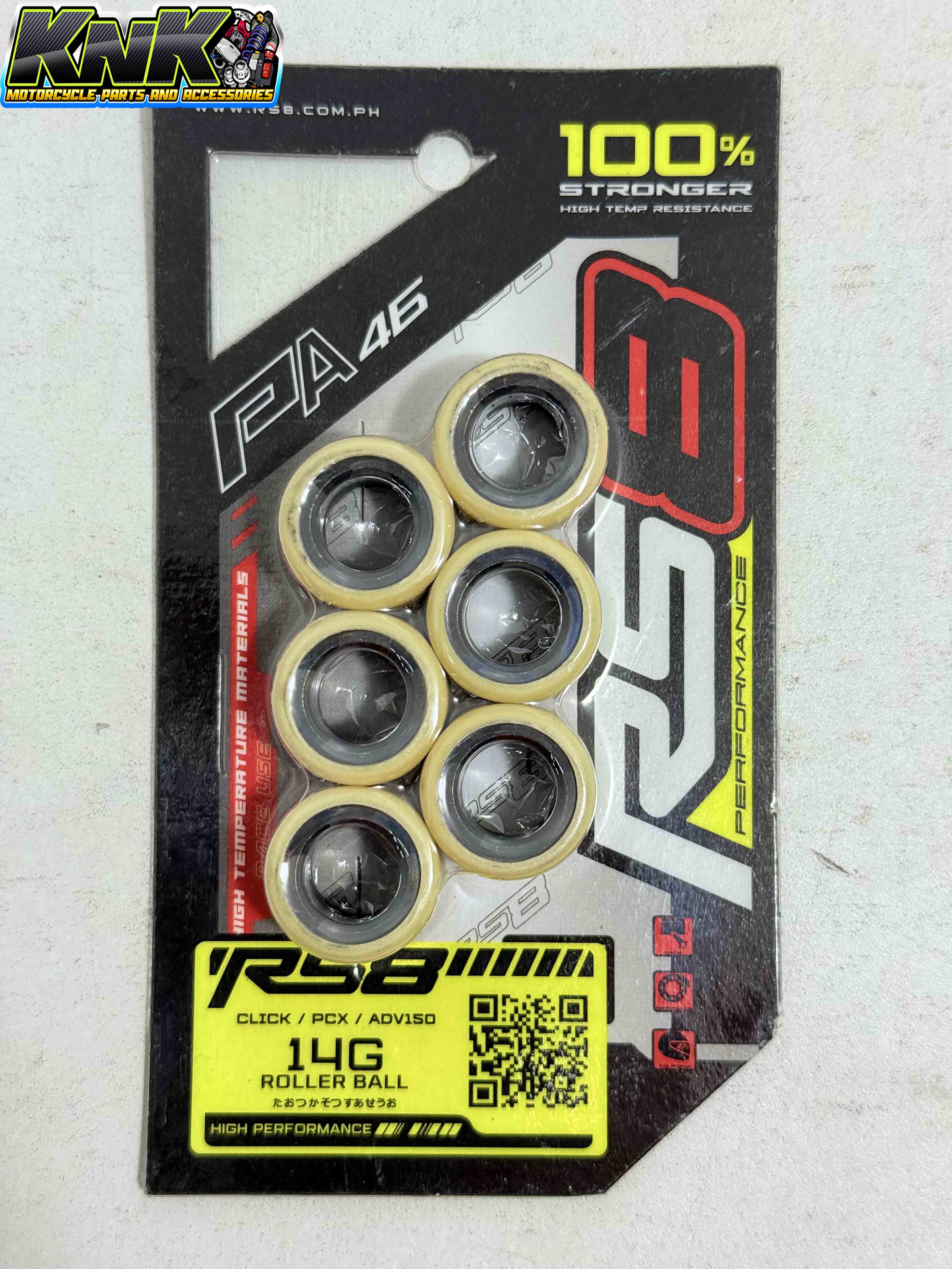 RS8 RACING PULLEY BALL HONDA CLICK ADV PCX 100% TAIWAN TECHNOLOGY ...