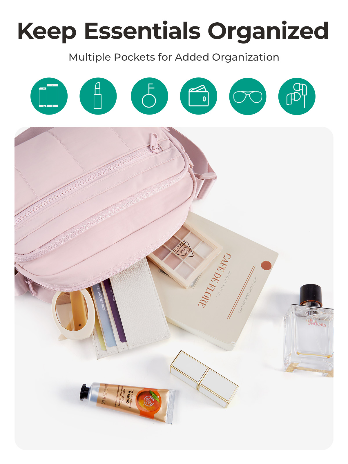 BAGSMART Versatile Crossbody Bag Lightweight Shoulder Bag Purses ...