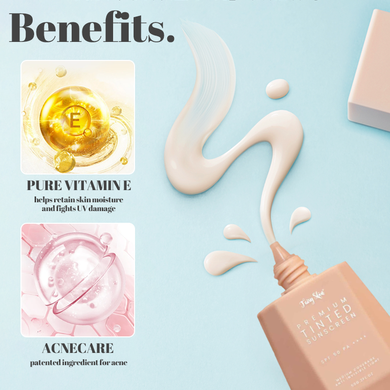 【BUY 1 TAKE 2】Fairy Skin Premium Tinted Sunscreen SPF50 PA+++ Whitening ...