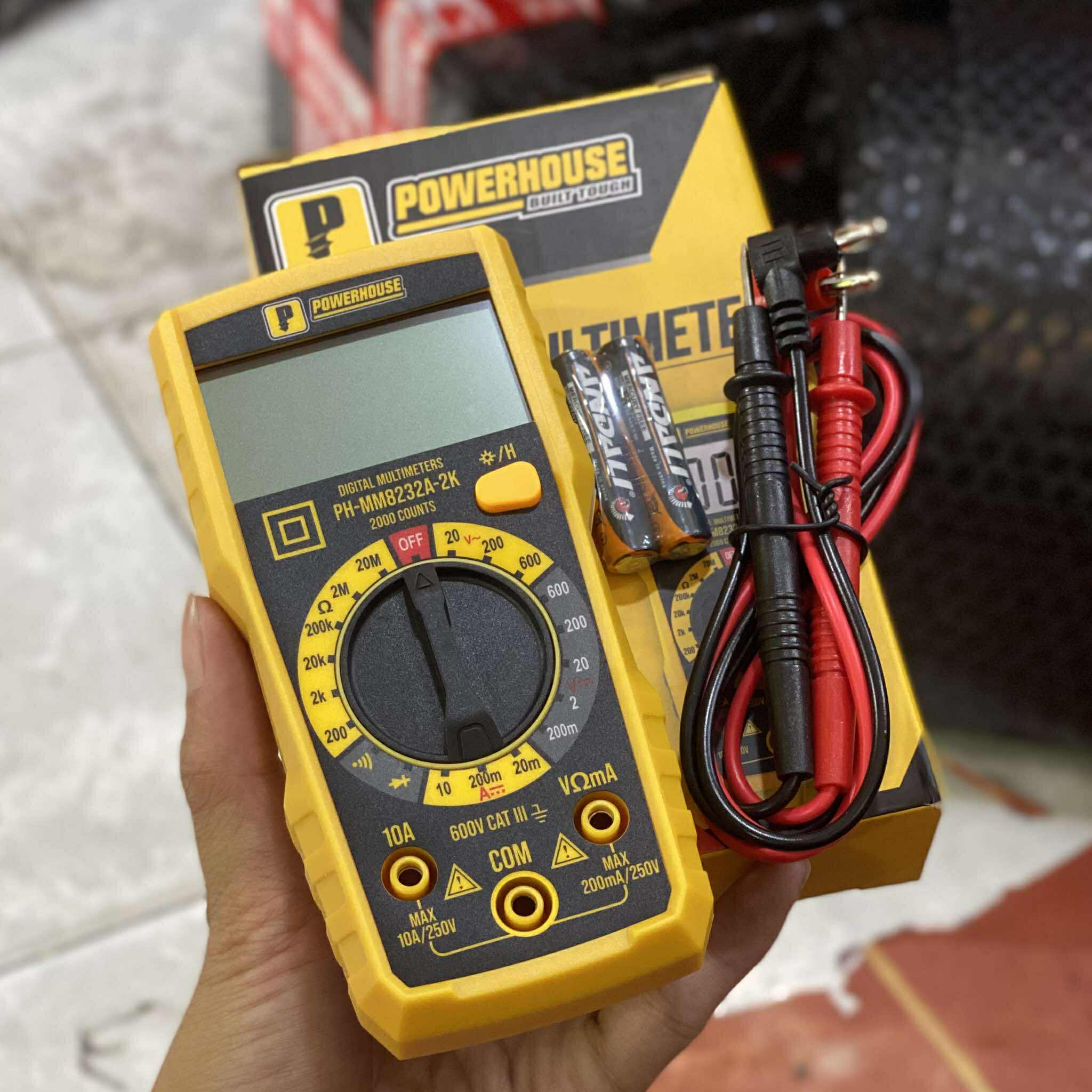 POWERHOUSE DIGITAL MULTIMETER 2,000 COUNTS CAT III 600V AC/DC VOLTAGE ...