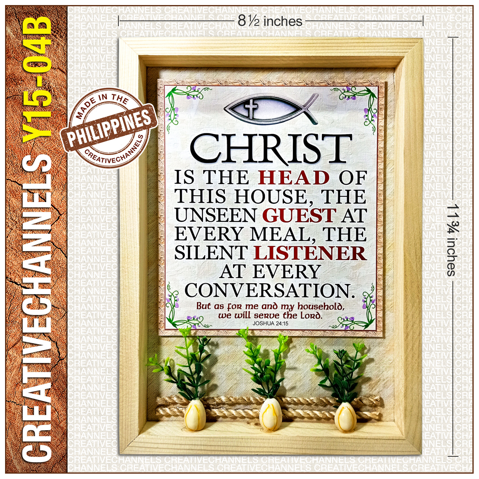 CHRIST IS THE HEAD, Y15-04B, CreativeChannels Wooden Wall Decor, Bible ...