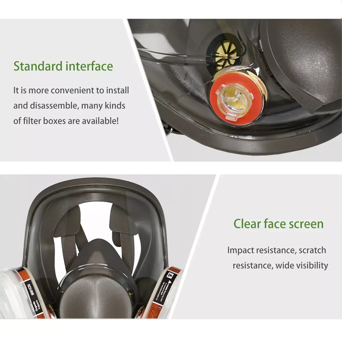 6800 Multi-function Full Face dust Chemical Spray Painting Respirator ...