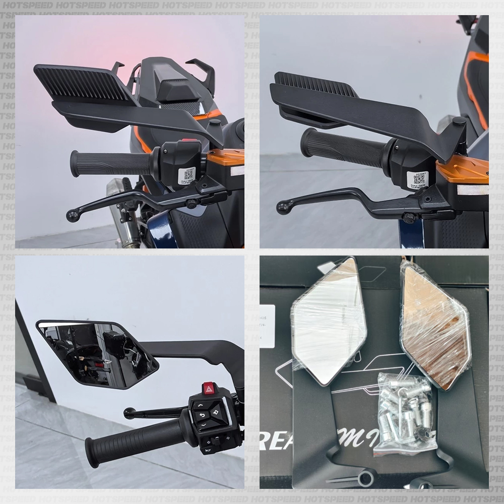 HOTSPEED Side Mirror For Motorcycle Wind Wing Rotating V5 Aerodynamic ...