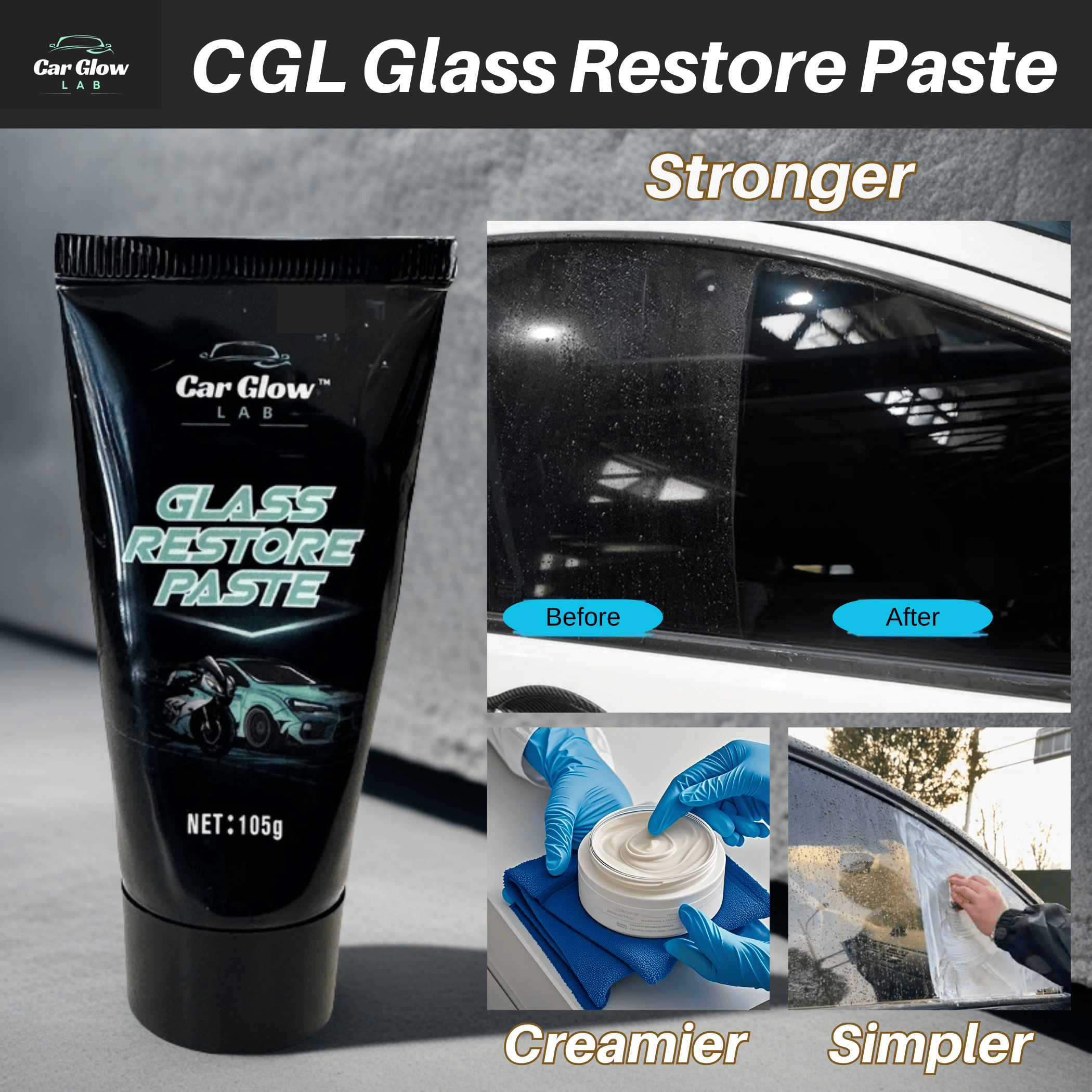 [CGL] Glass Restore Paste,Stain Remover,Glass Oil Film Remover ...