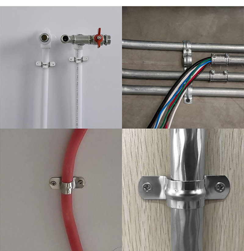 100PCS 304 Stainless Steel Saddle Clips 1/2'‘/M20, 3/4’'/M25, 1''/M32 U ...