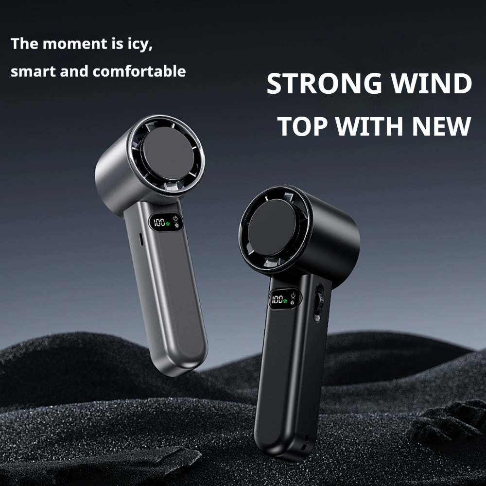 Handheld fan High-speed cooling fan 100 Wind speed adjustment fan ...