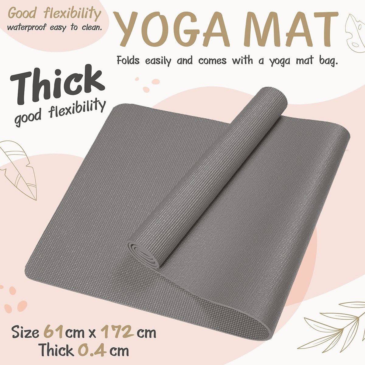 Bettergrowph Yoga Mat EVA Flexible Non Slip yoga Exercise, Yoga Mat 4mm ...