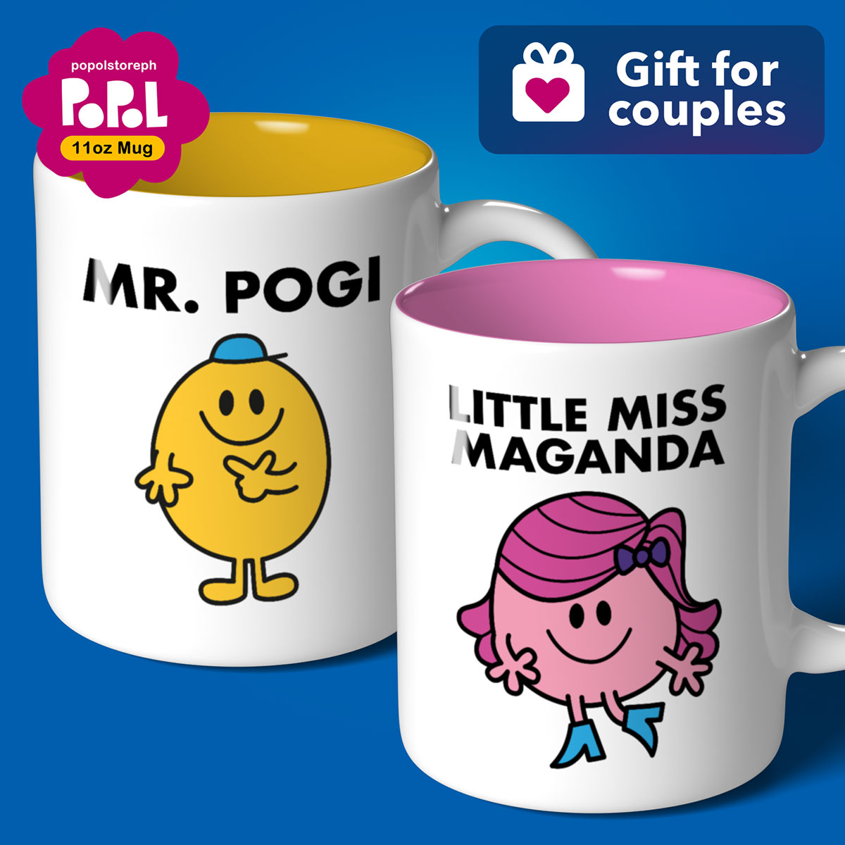 Popol - 2pcs Wedding Gift Set Couples Cute Anniversary Mr and Mrs Him ...