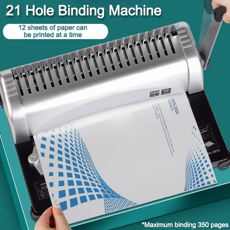 Binding Machine Ring / Comb Binding Machine A3/A4 Size Office 21 Holes ...