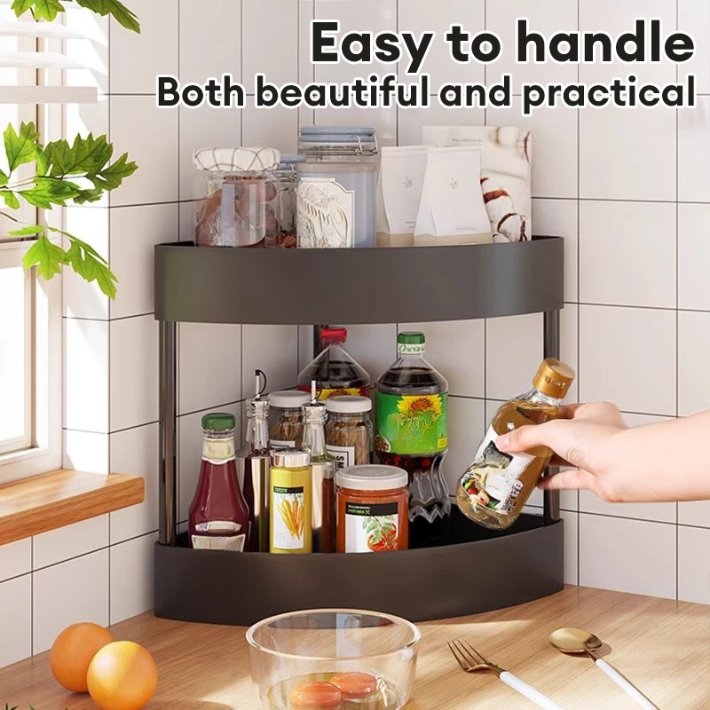 2-5 Layer Plastic Corner Shelf Organizer Corner Shelf With Wheels ...