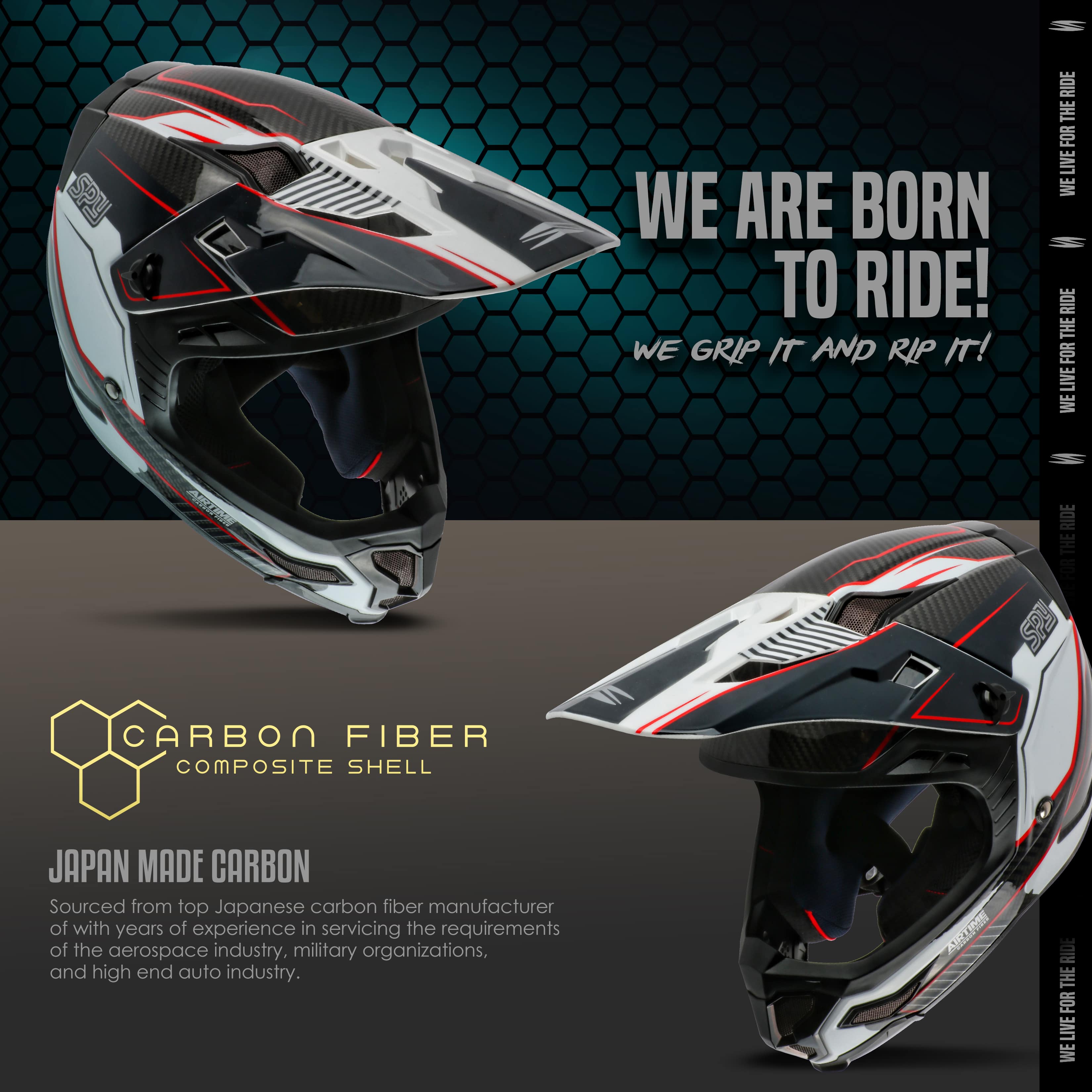Spy Motocross Carbon Fiber Helmet Airtime CF G S1 | Shopee Philippines