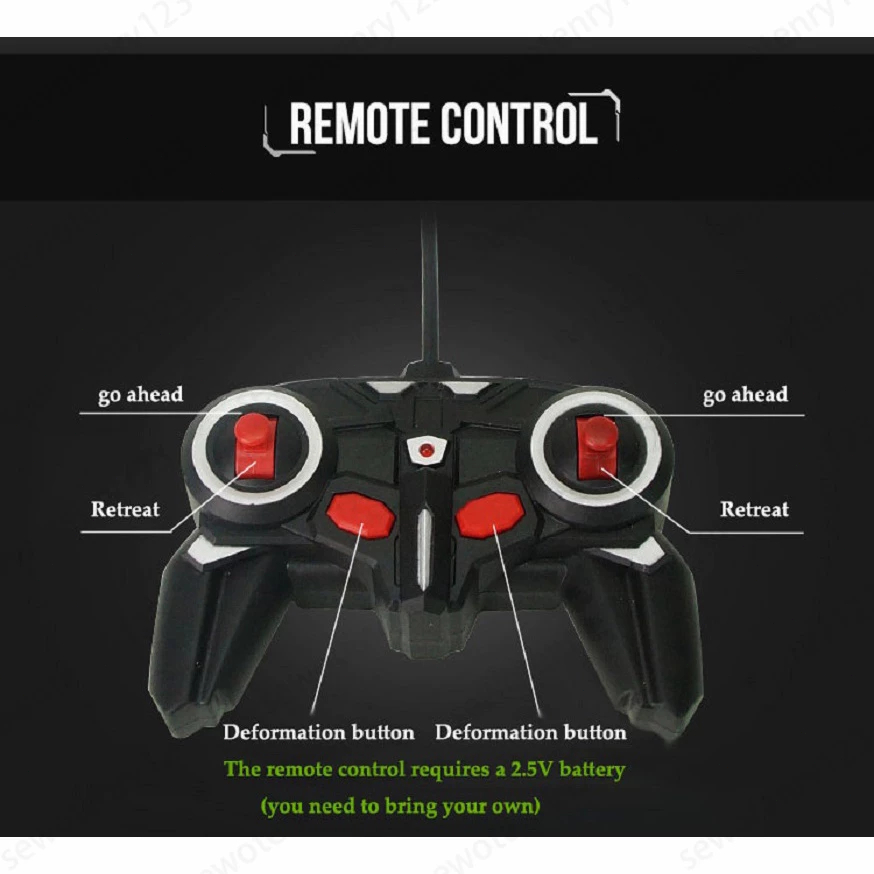 【24H COD】Remote Control Transformation Car 1:18 Robot Model Deformation ...