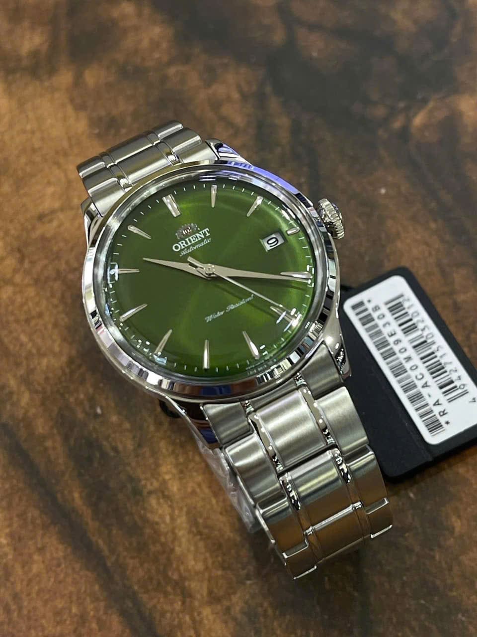 Orient 38mm Bambino RA-AC0M09E Green Dial Automatic Watch RA-AC0M09E ...
