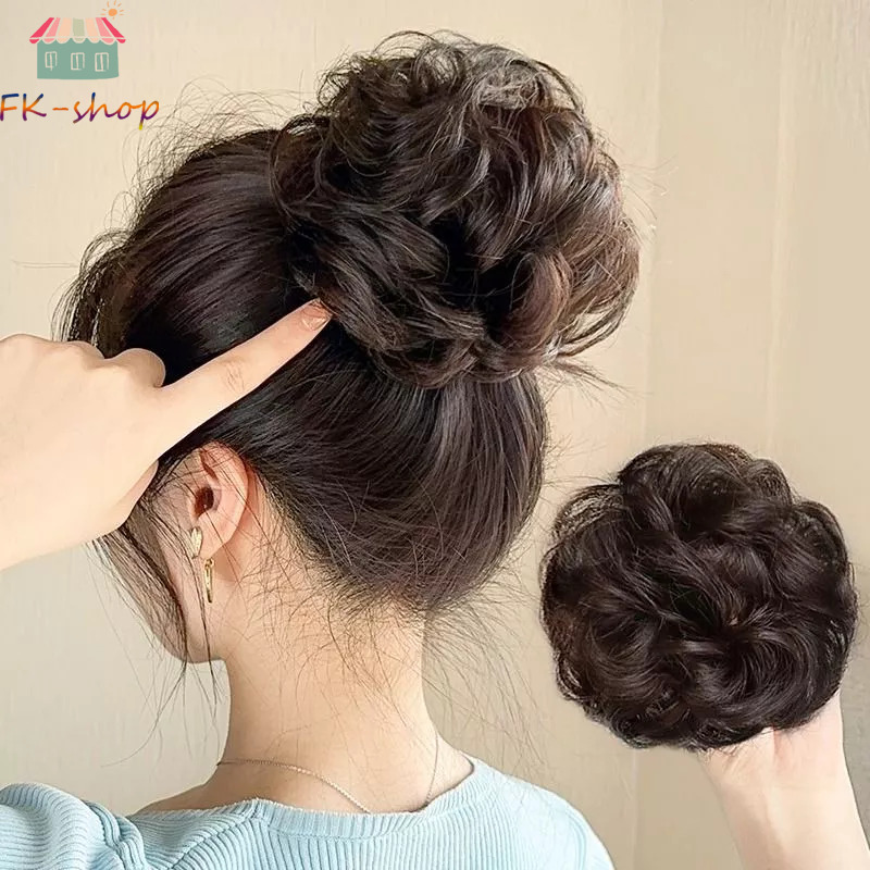 Synthetic Bun Hair Extension Elastic Bridal Donut Chignon Hair Wig ...