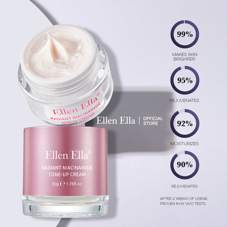ELLEN ELLA Niacinamide Serum Cream Set 2pcs Tone up Cream SPF 25+ 50g ...