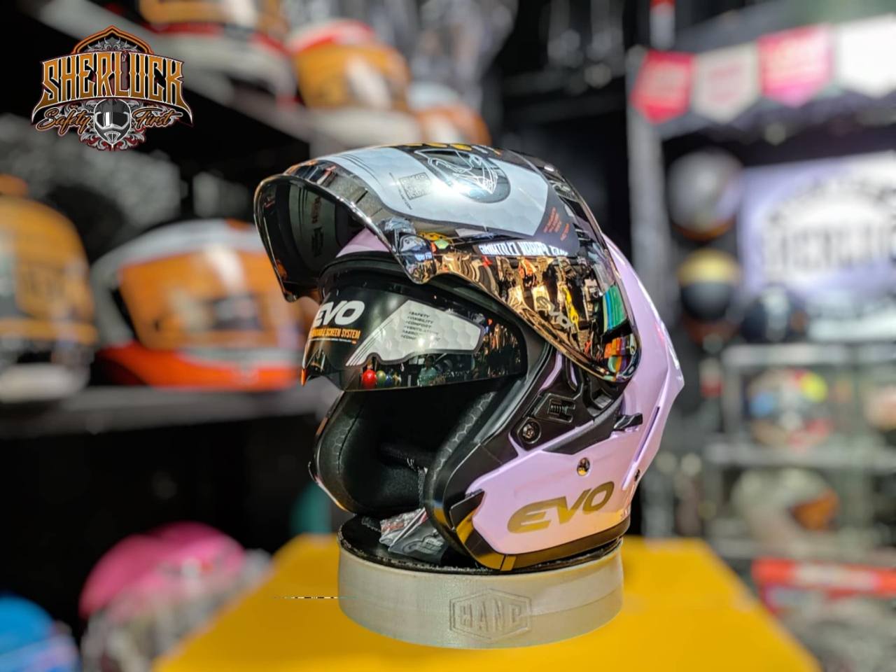 NEW EVO HELMET TRX HALF FACE DUAL VISOR SMOKE AND CLEAR LENS | Shopee ...
