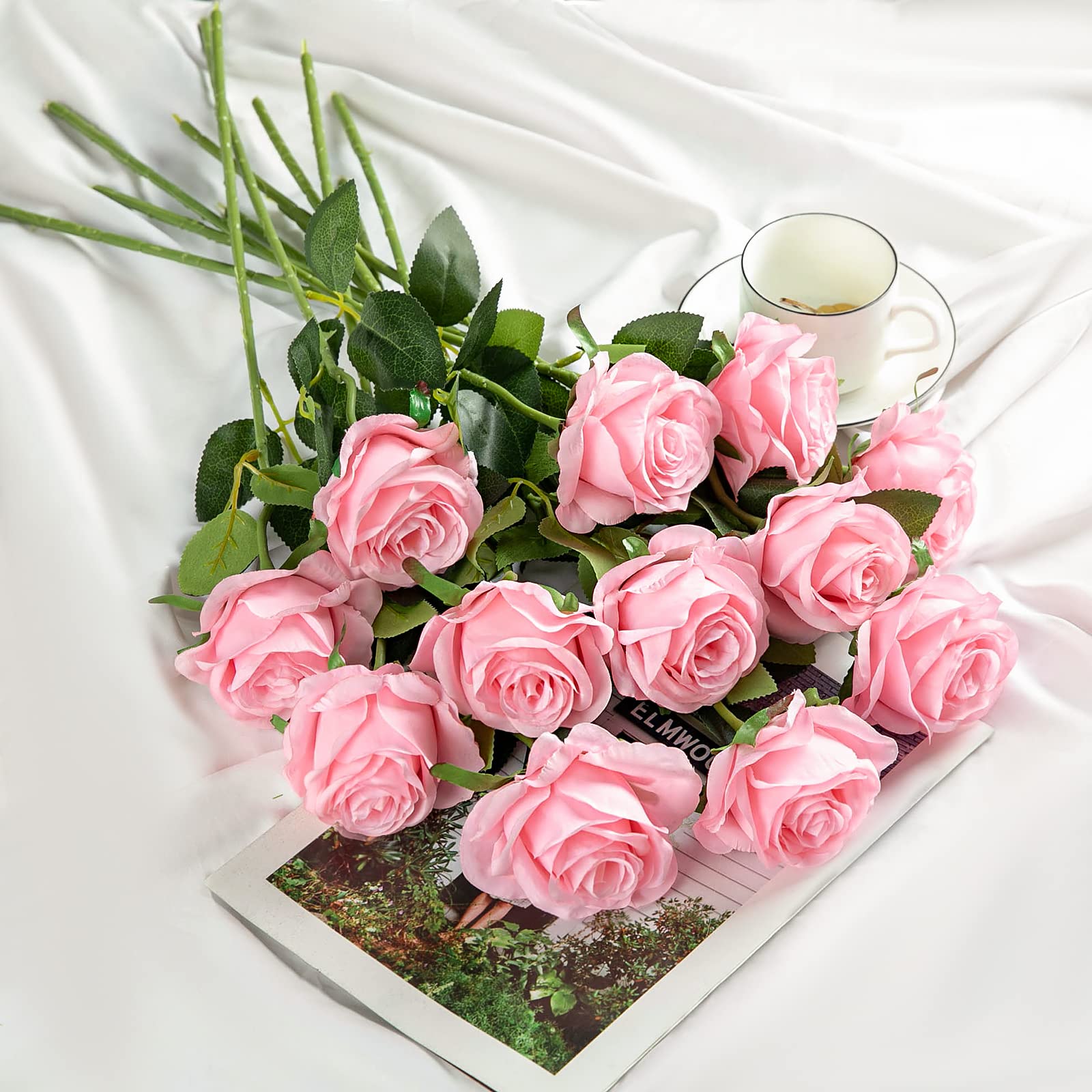 High Quality Velvet Rose&Cloth Rose Fake Rose Fake Flowers Artificial ...