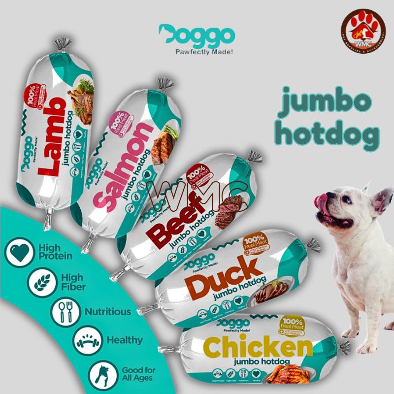 100g Doggo Jumbo Hotdog Beef/Duck/Chicken Flavor Dog Treats WMC TRADING ...